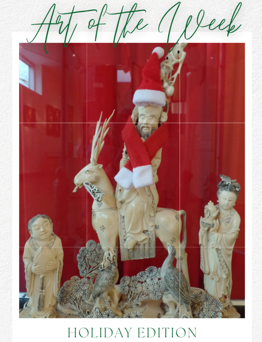 Deer of Immortality with Shoulao, Guanyin and Child - The Maridon Museum